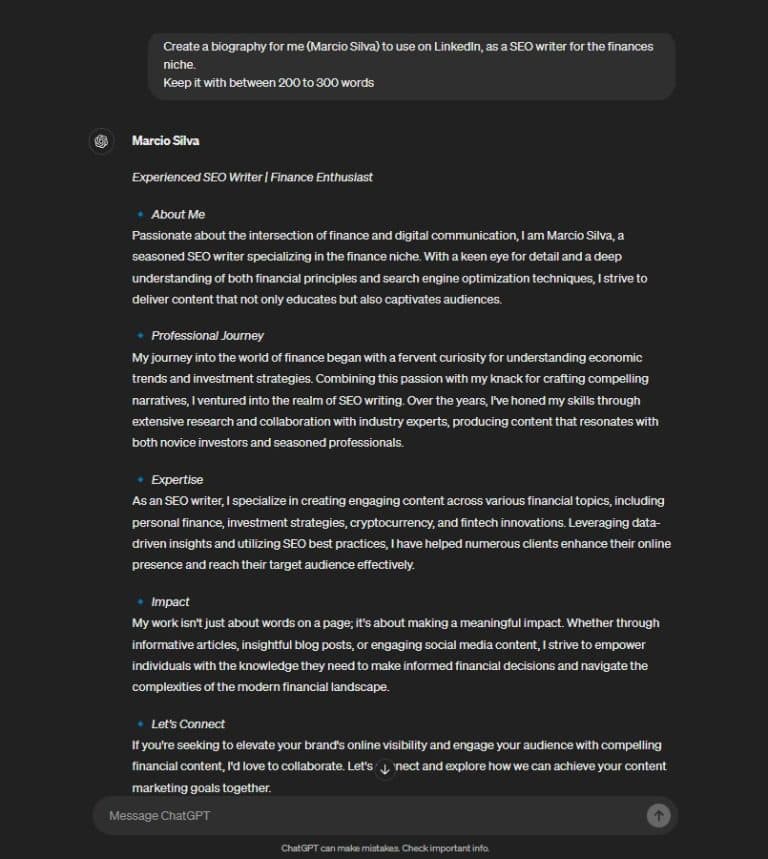 Como escrever uma biografia profissional em 7 passos simples