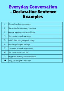 Qu'est-ce qu'une phrase déclarative ? Définition et plus de 50 exemples