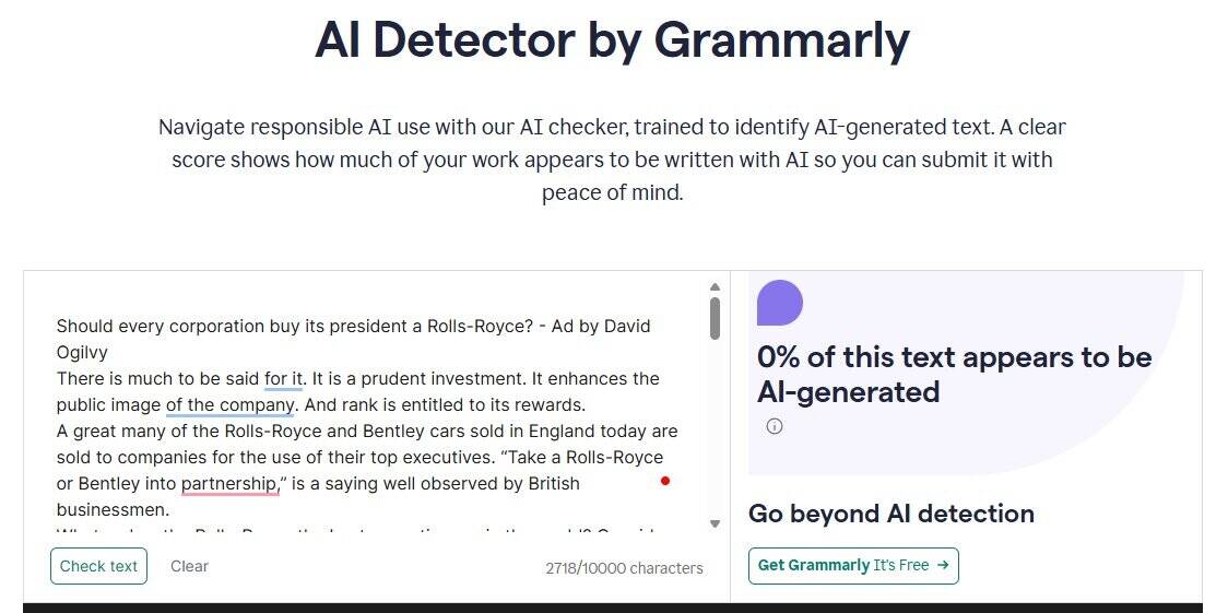 Grammarly AI Checker Überprüfung: Ist es genau?