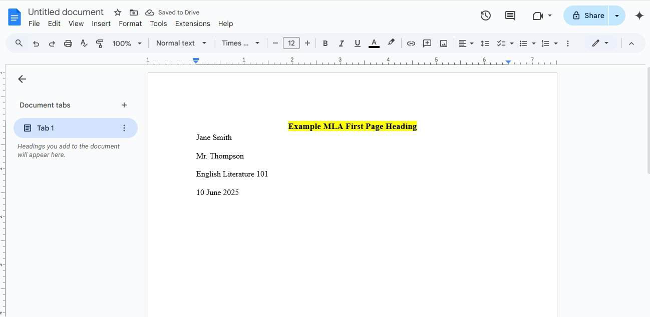 MLA Format on Google Docs: Step-by-Step Guide