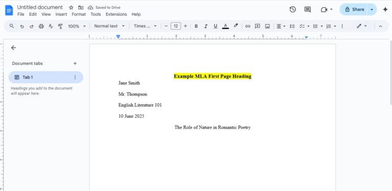 MLA Format on Google Docs: Step-by-Step Guide