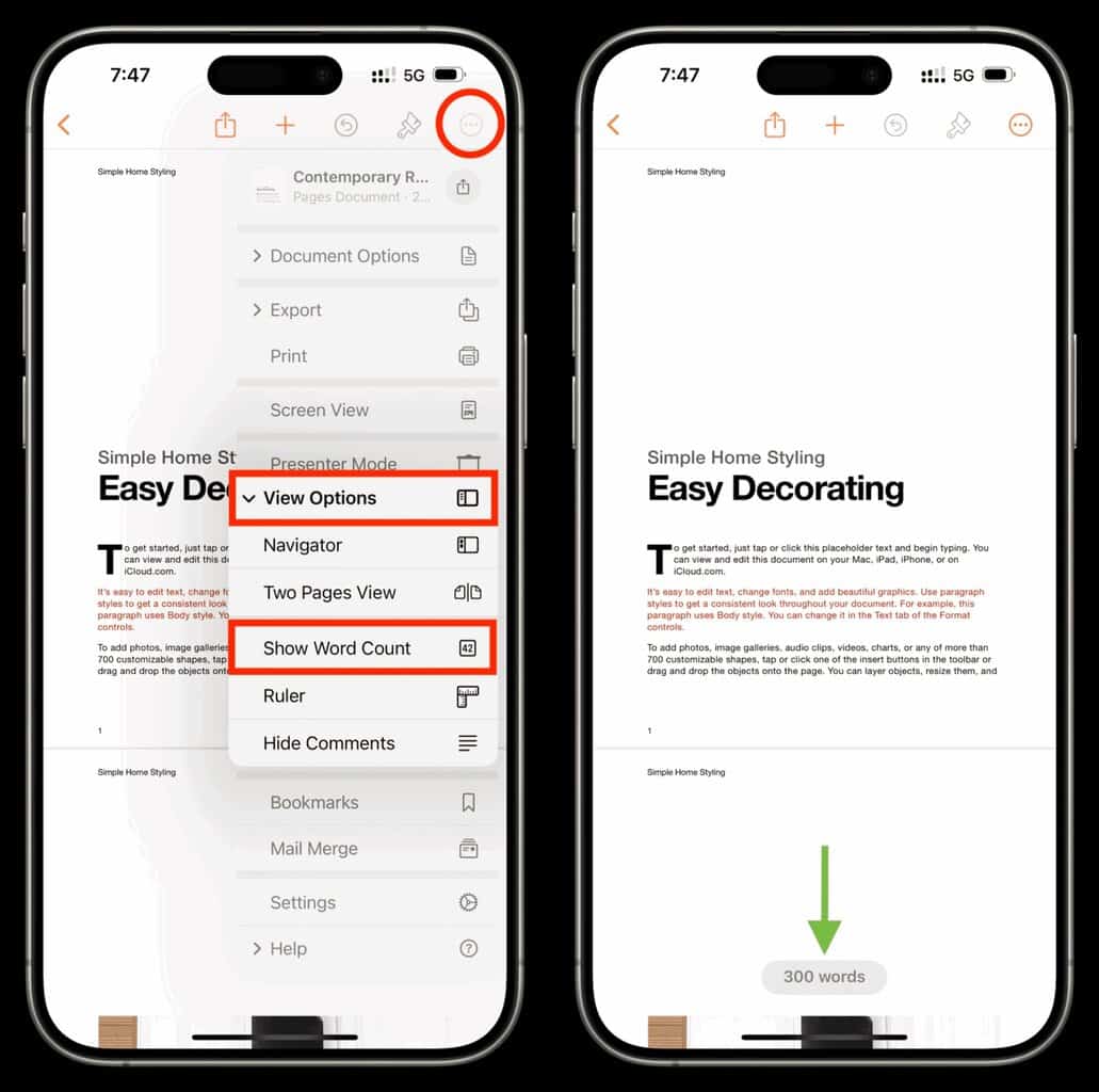 Så här ser du antal ord i Google Docs
