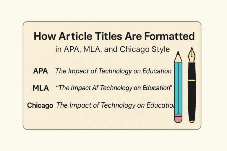 Do You Italicize Article Titles? Know the Right Format