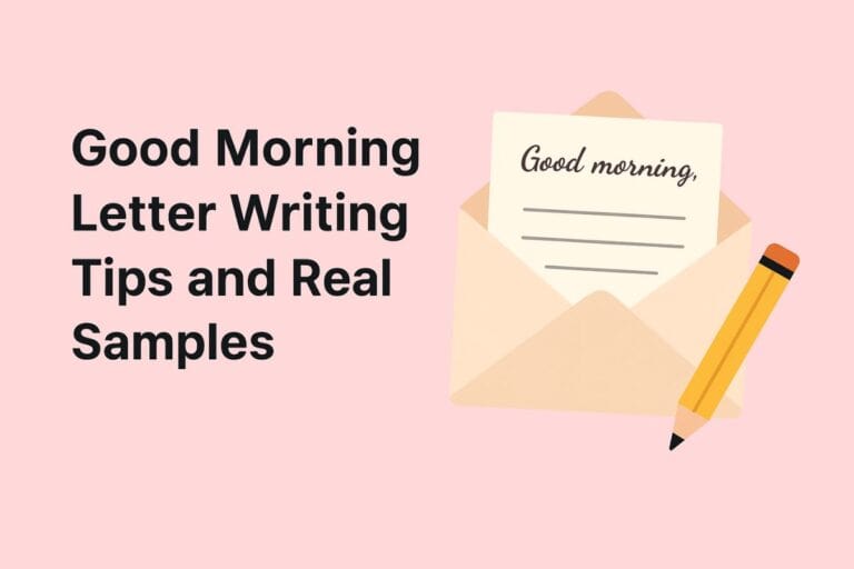 Good Morning Letter Writing Tips and Real Samples