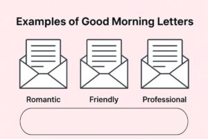 Good Morning Letter Writing Tips and Real Samples