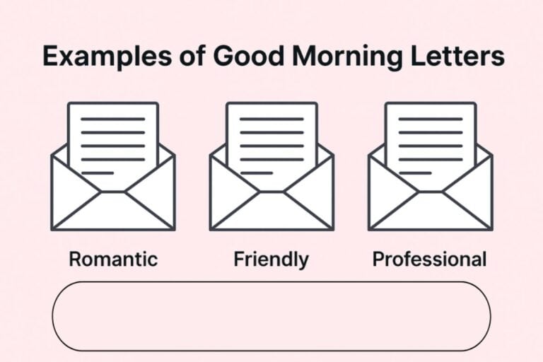 Good Morning Letter Writing Tips and Real Samples