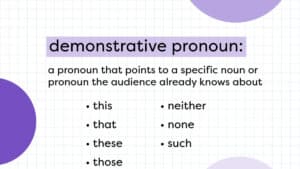 Full List of Demonstrative Pronouns with Examples