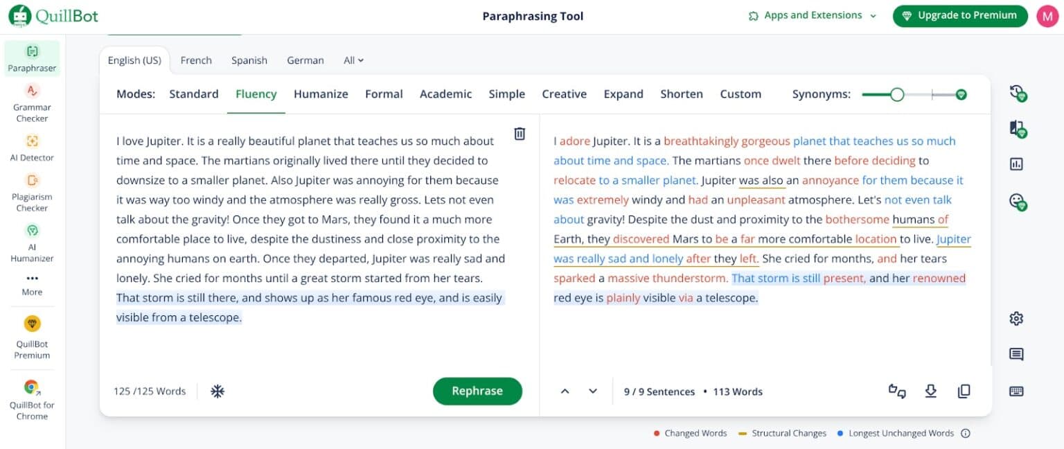 QuillBot Review: Paraphraser, Grammar Checker & More