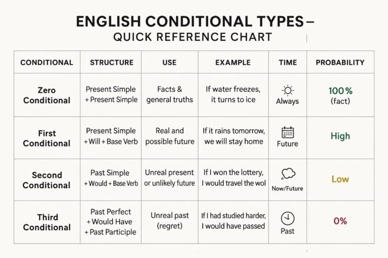 What Are Conditionals Types Grammar Rules And Examples